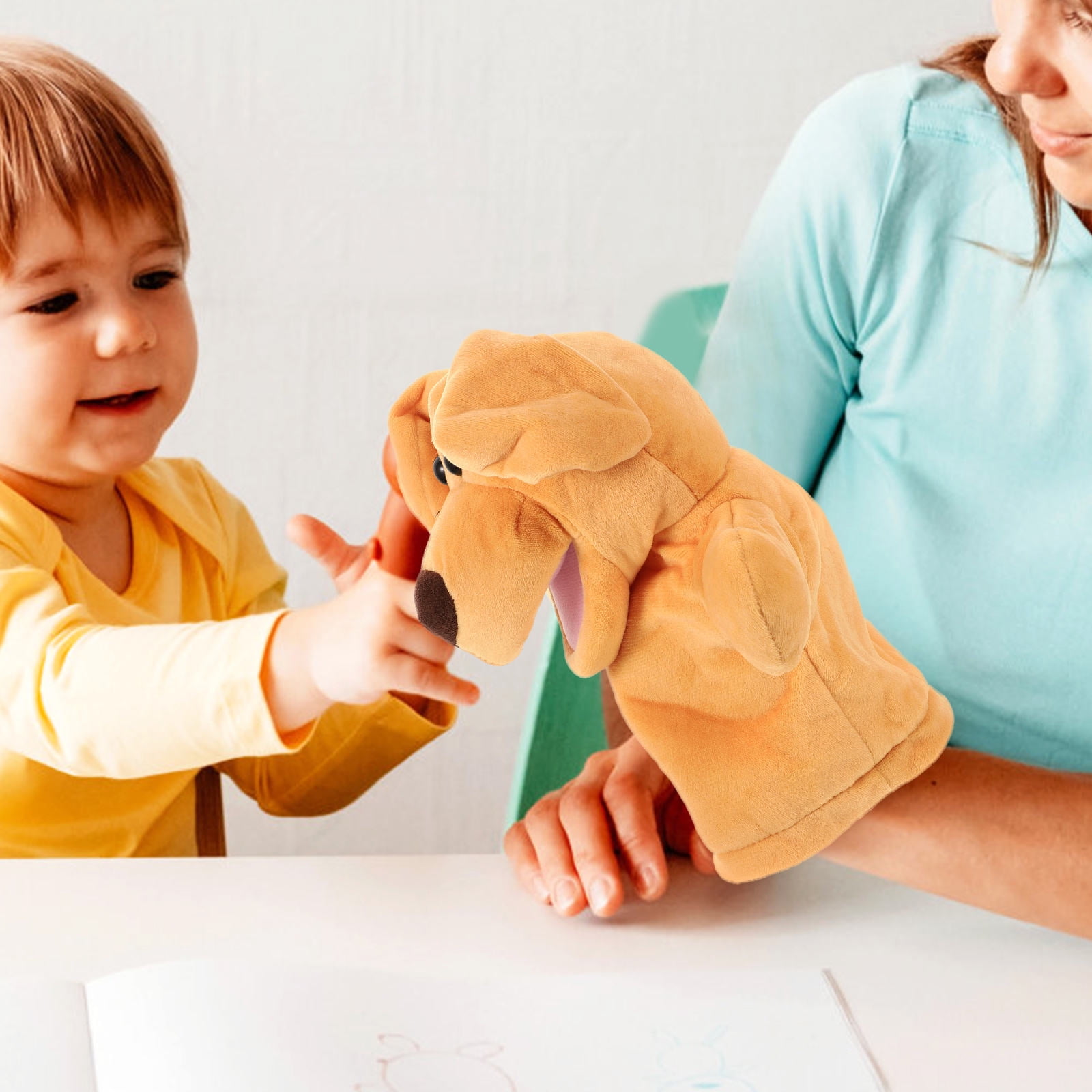 PTOOTP 1Pcs Assorted Color Dog Hand Puppet For Children Toddlers And ...