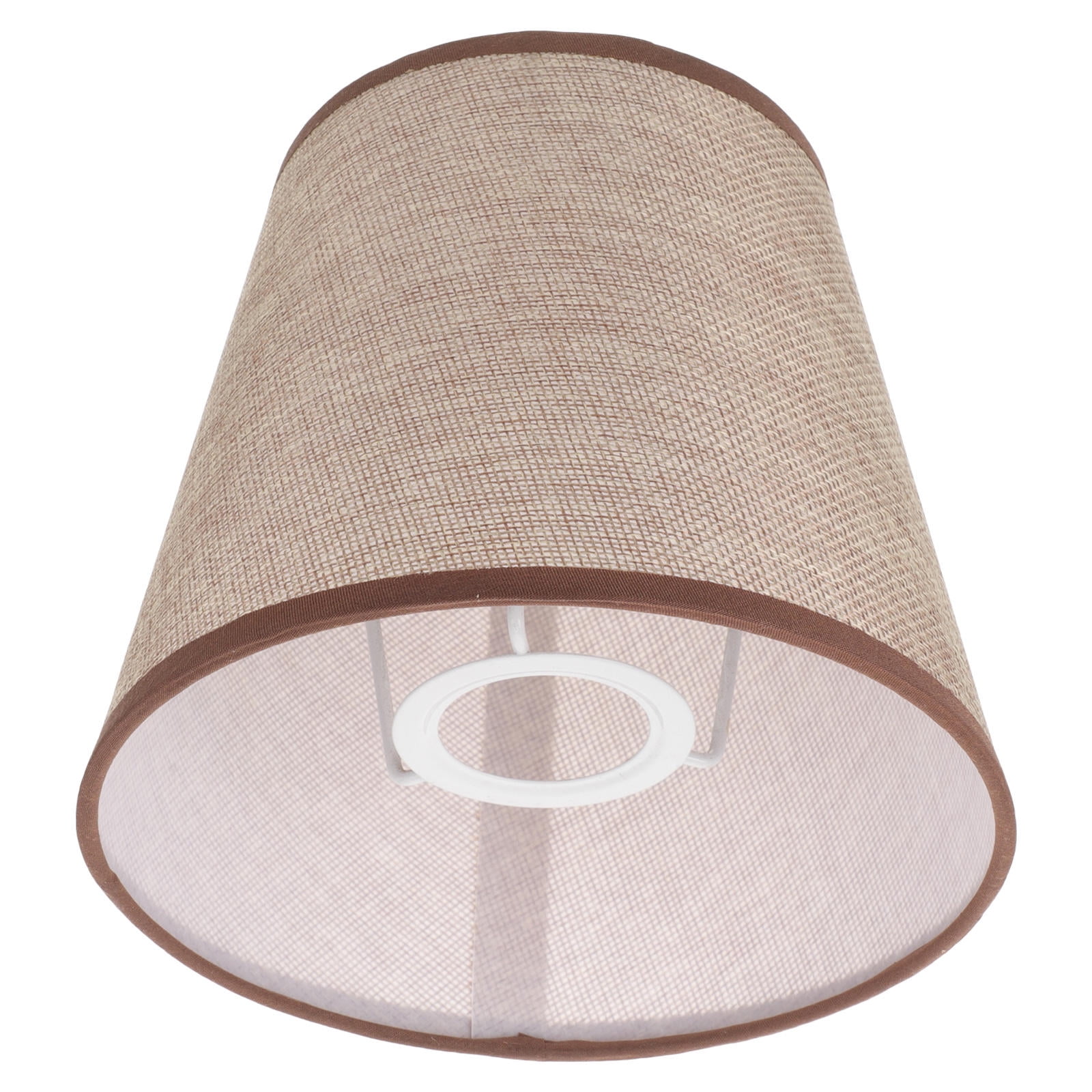 PTOOTP Cone Lampshade Light Brown Metal Frame with Cloth Cover for Eye ...