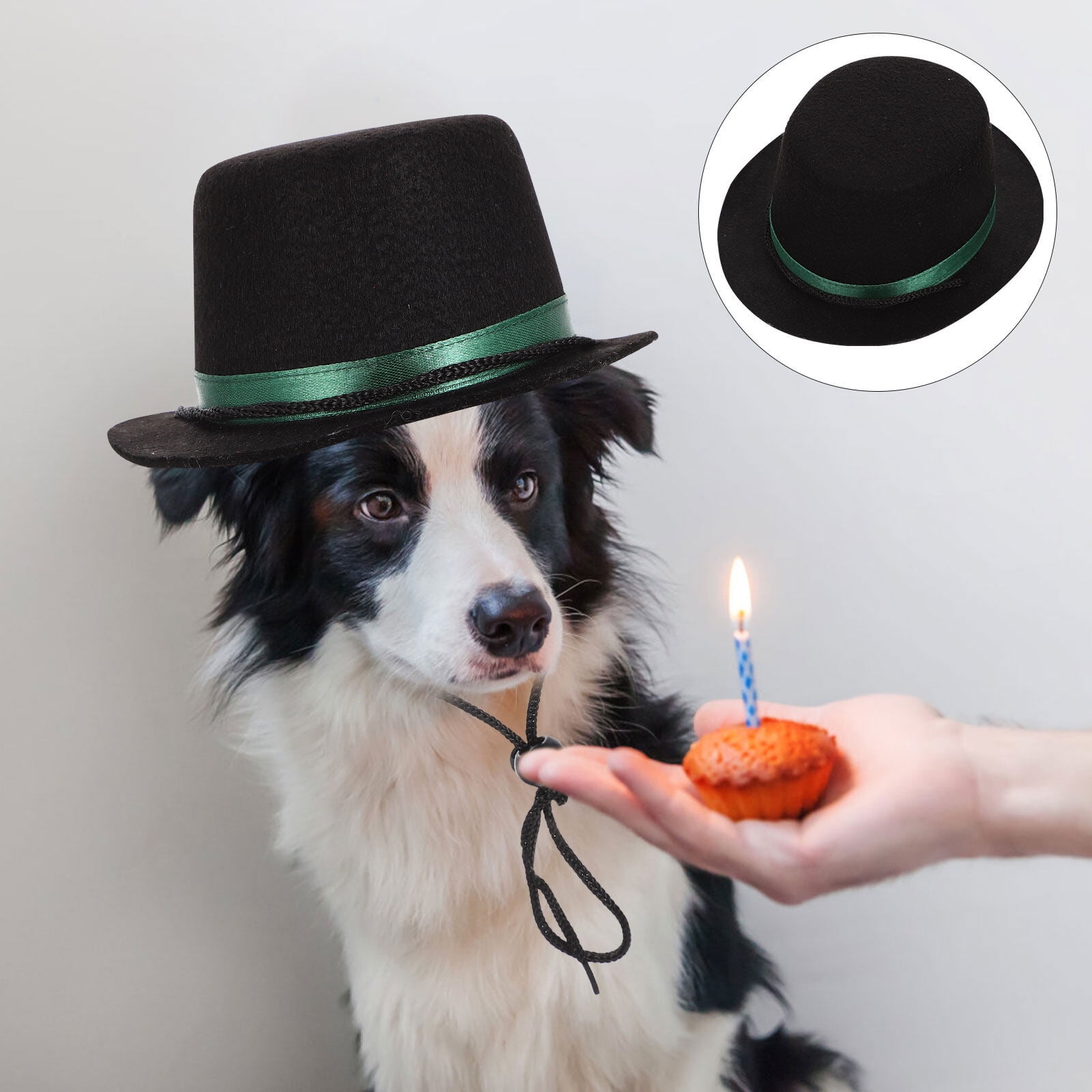 PTOOTP 1Pcs Pet Hat for Dogs and Cats in Black Cloth with Simple and ...