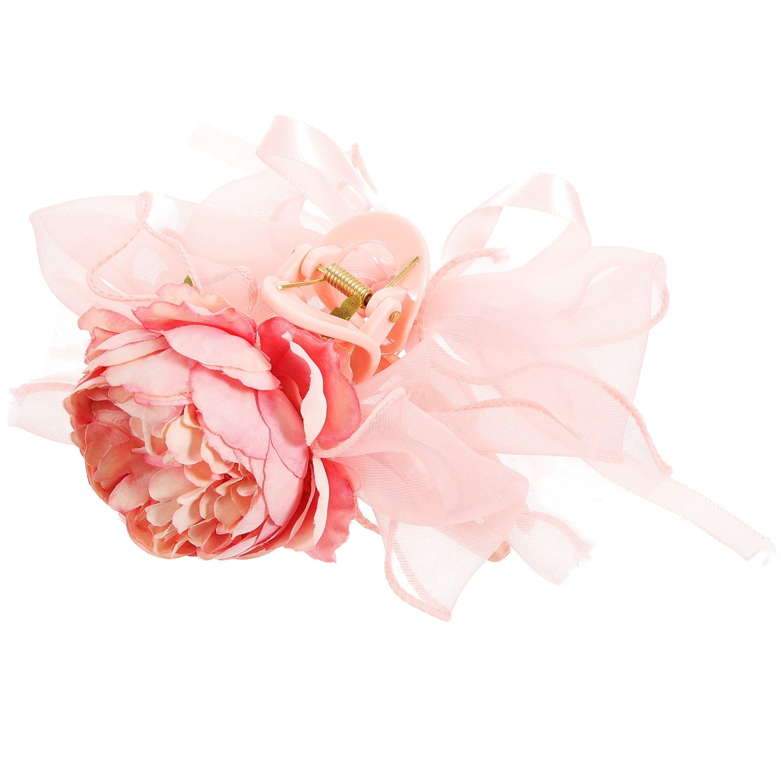 PTOOTP 1Pcs Pink Rose Shape Bridal Claw Clip for Women in Bohemian ...