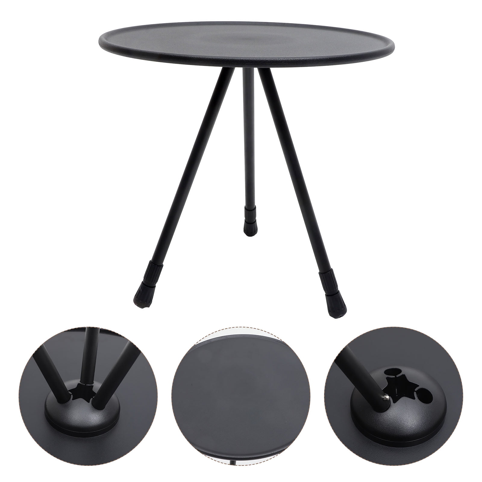 PTOOTP Portable Lightweight Folding Round Camping Table Compact Outdoor ...