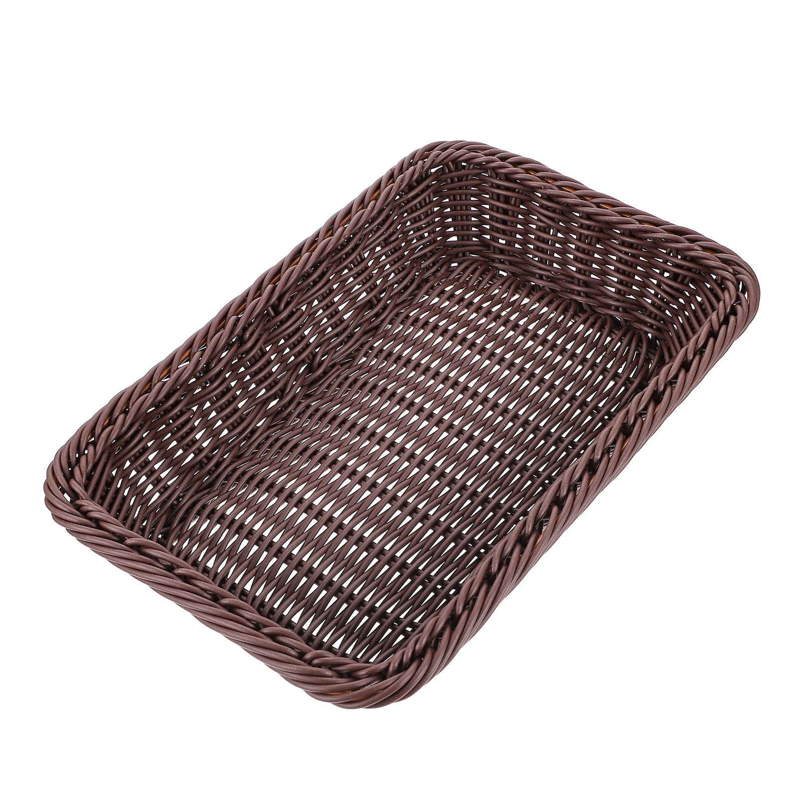 PTOOTP Decorative Bread Display Basket Imitation Woven Basket Coffee PP ...