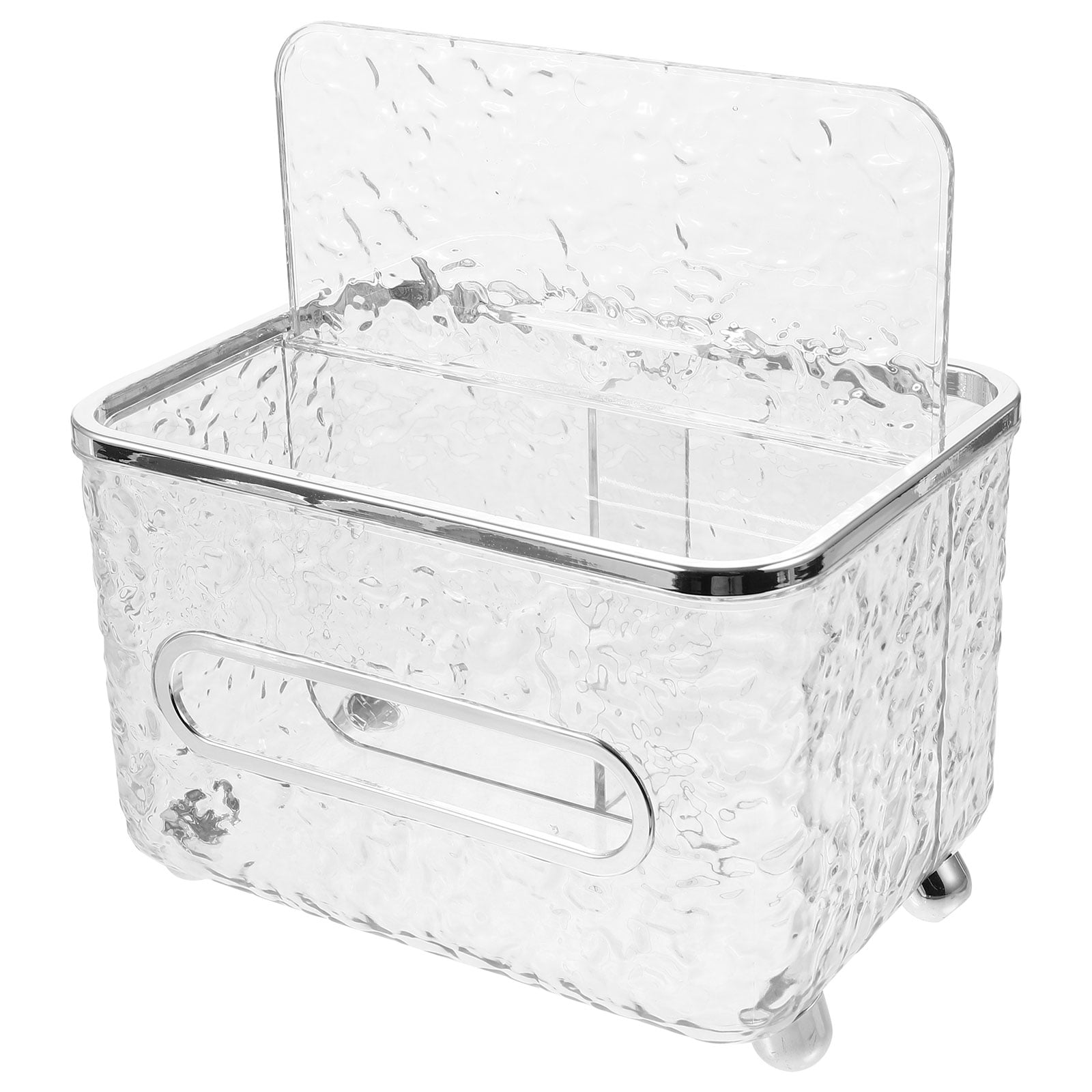 PTOOTP 1Pcs Silver Transparent Tissue Container for Living Room and ...