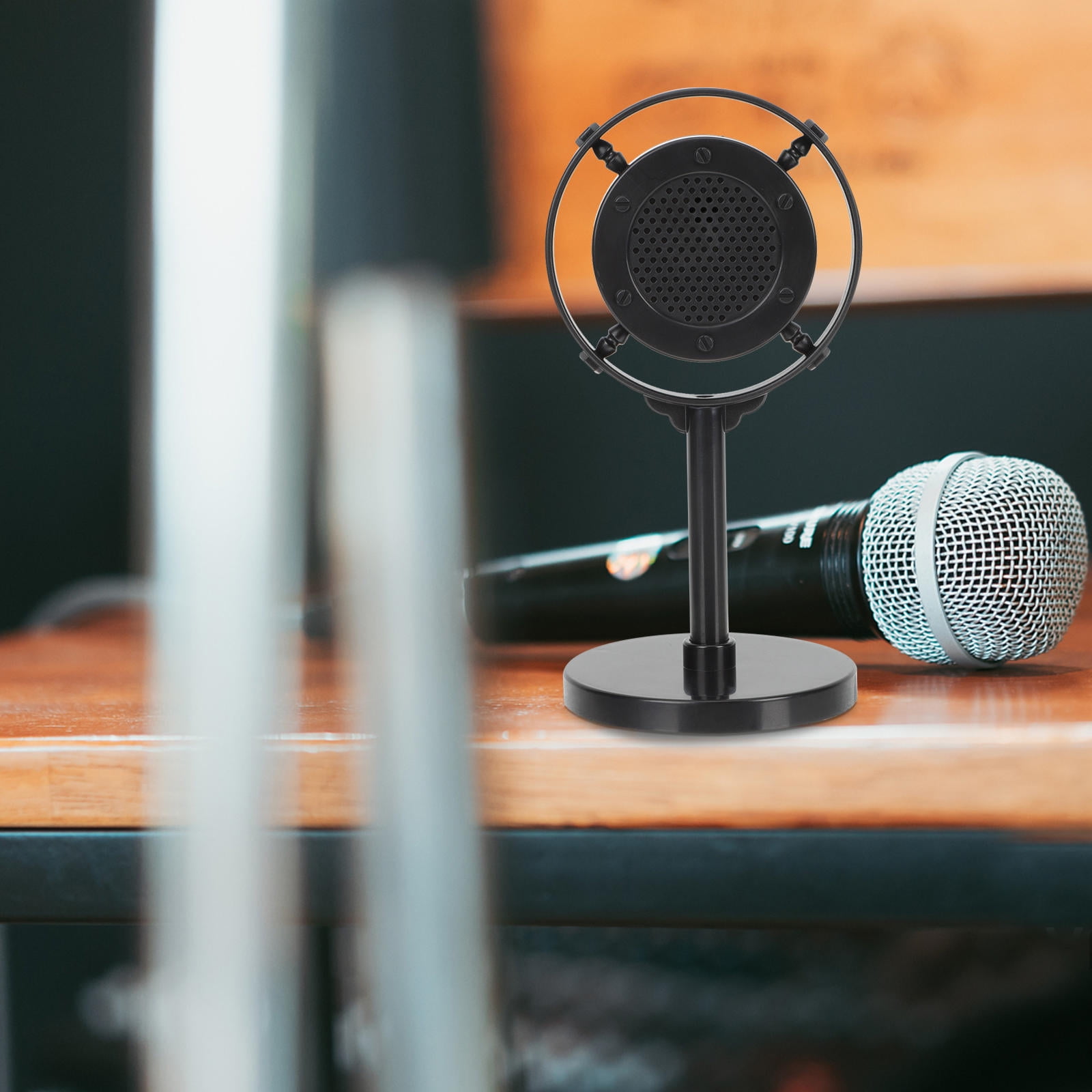 PTOOTP 1Pcs Vintage Mic Model Microphone Prop for Stage Performance and ...