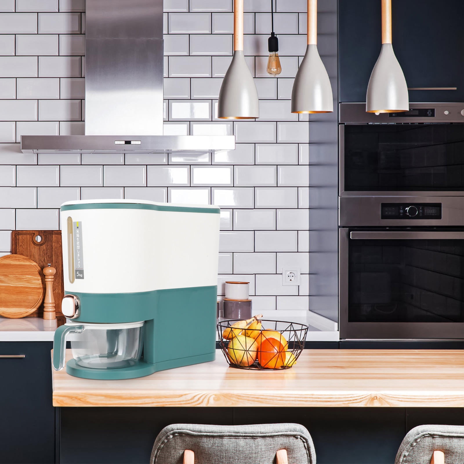 PTOOTP Household Plastic Rice Storage Bin Airtight Dispensing System ...