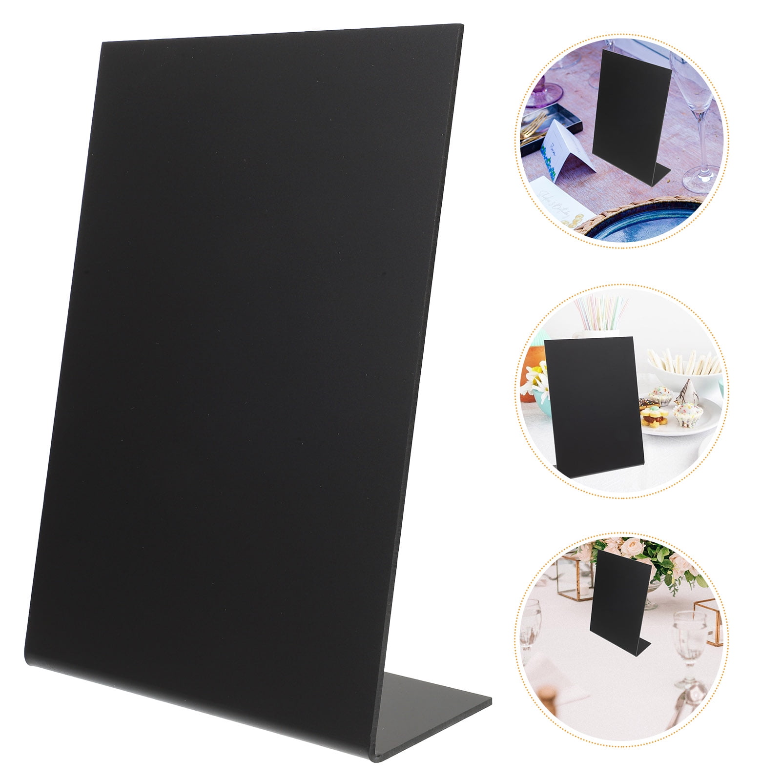 PTOOTP Desktop Chalkboard Sign Tabletop Information Display Round Edges ...