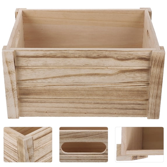 PTOOTP Khaki Solid Wood Planter Box for Indoor and Outdoor Plants ...
