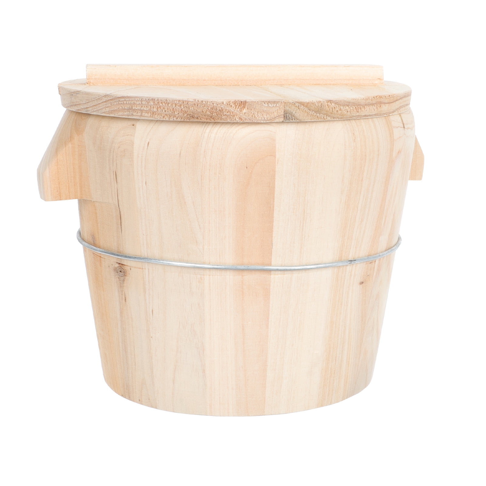 PTOOTP Traditional Rice Steamer Wood Rice Storage Container Wood Color ...
