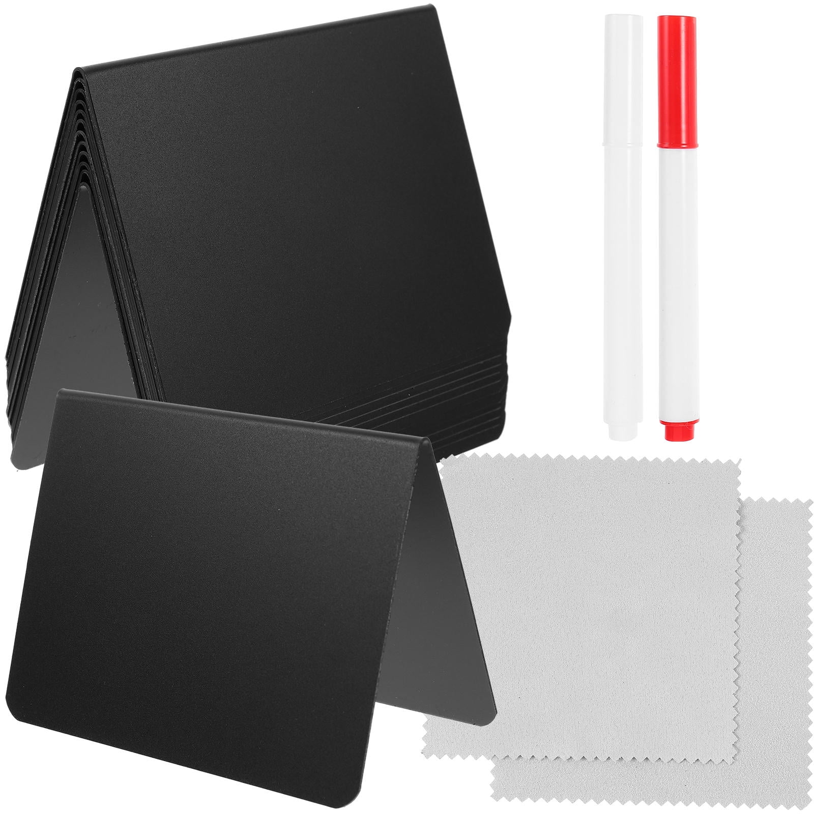 PTOOTP Table Top Chalkboard Sign Mini Chalkboard Signs Black Cloth 12 ...