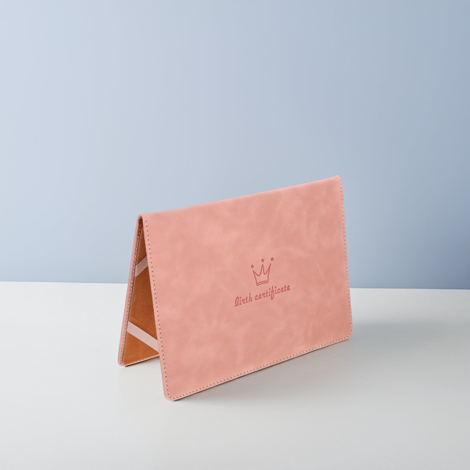 PTOOTP 1Set Pink Leather Birth Certificate Protector for Women ...