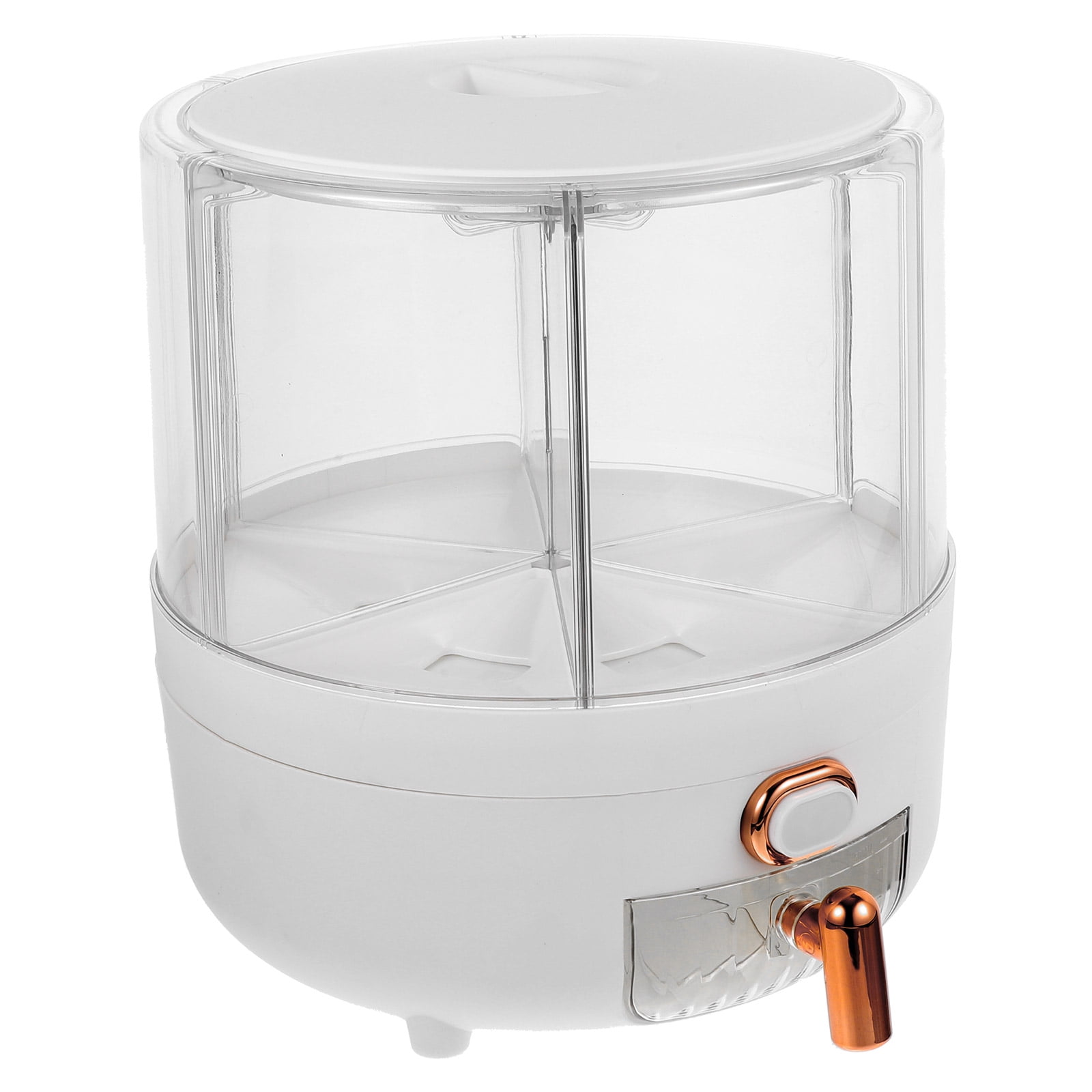 PTOOTP Rotating Food Storage Rotating Dry Food Dispenser White PP 1Pack ...