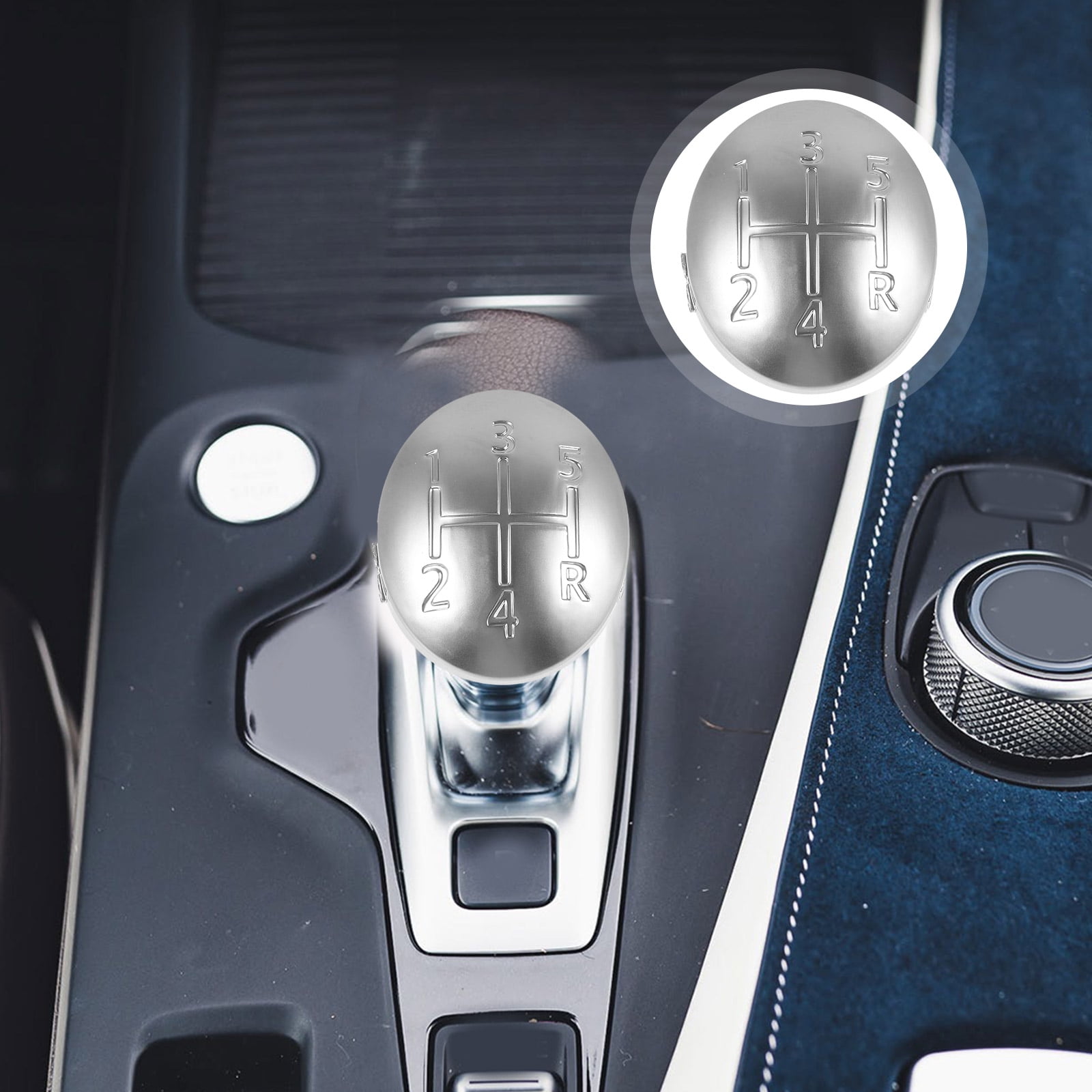 PTOOTP 1Set Silver Plastic Gear Shift Knob Cap for Car Gear Shift Knob ...