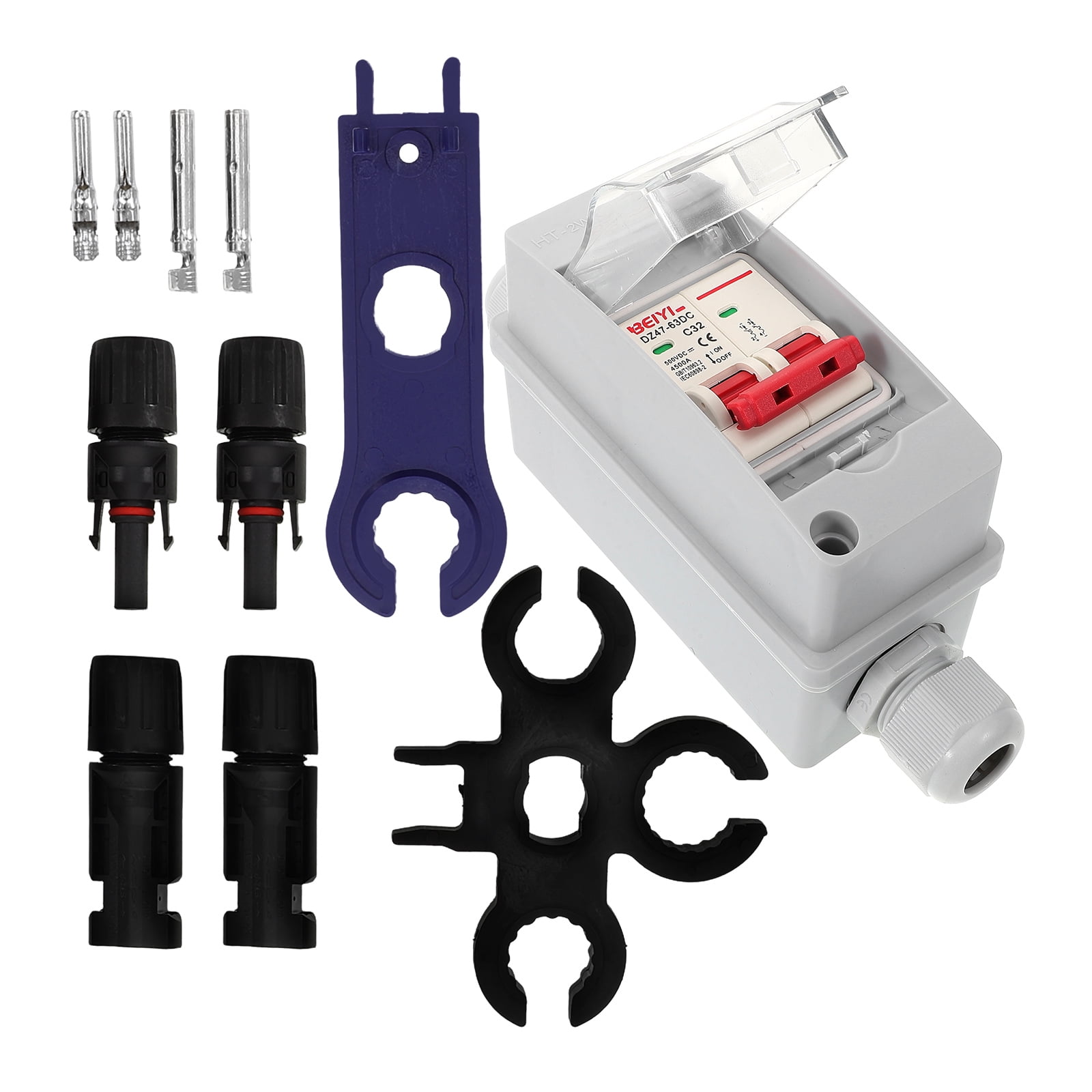 PTOOTP 1Set Solar Panel Junction Box Weatherproof Electrical Boxes for ...