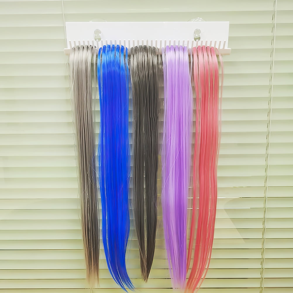 PTOOTP 1Set White Plastic Hair Extension Holder for Home Use with ...