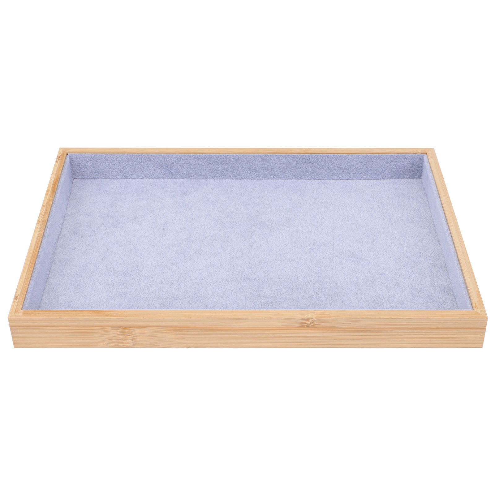 PTOOTP 1Set Wood Display Tray Rectangular Shape Dark Grey For Jewelry ...