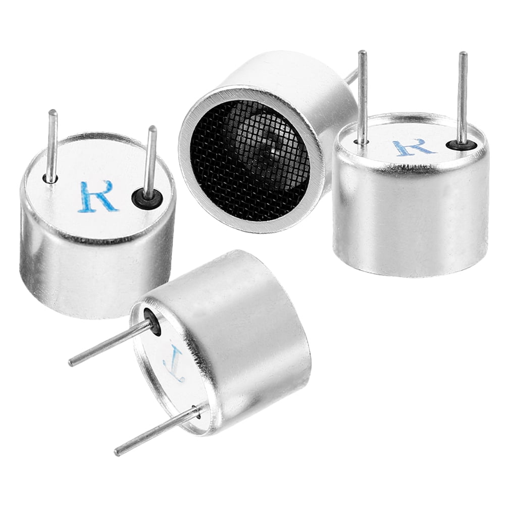 PTOOTP 2 Pairs Ultrasonic Sensor Iron Silver for Flow Metering in ...