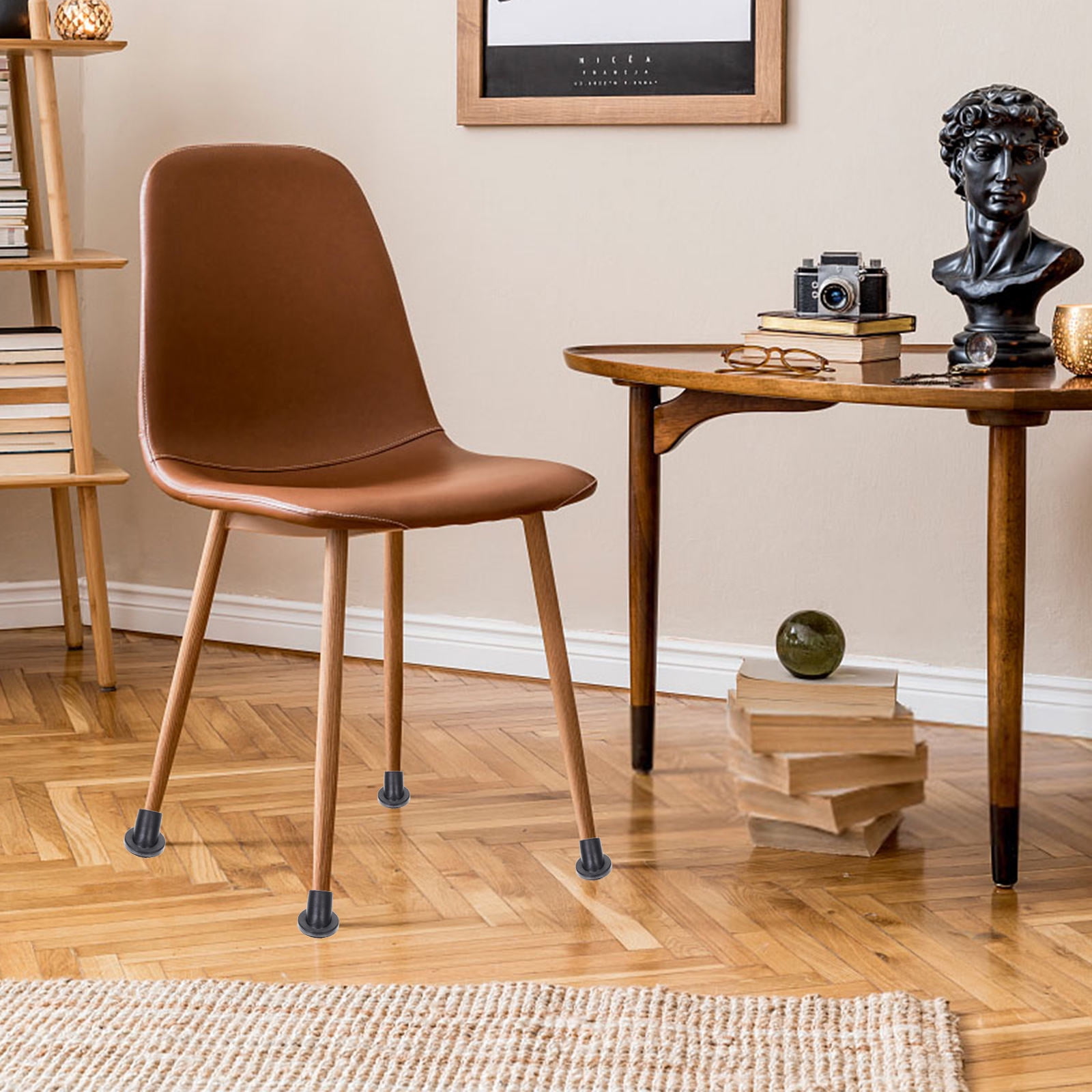 PTOOTP 20Pcs Chair Leg Caps Flat Base Vibration Reduction for Stool Leg ...