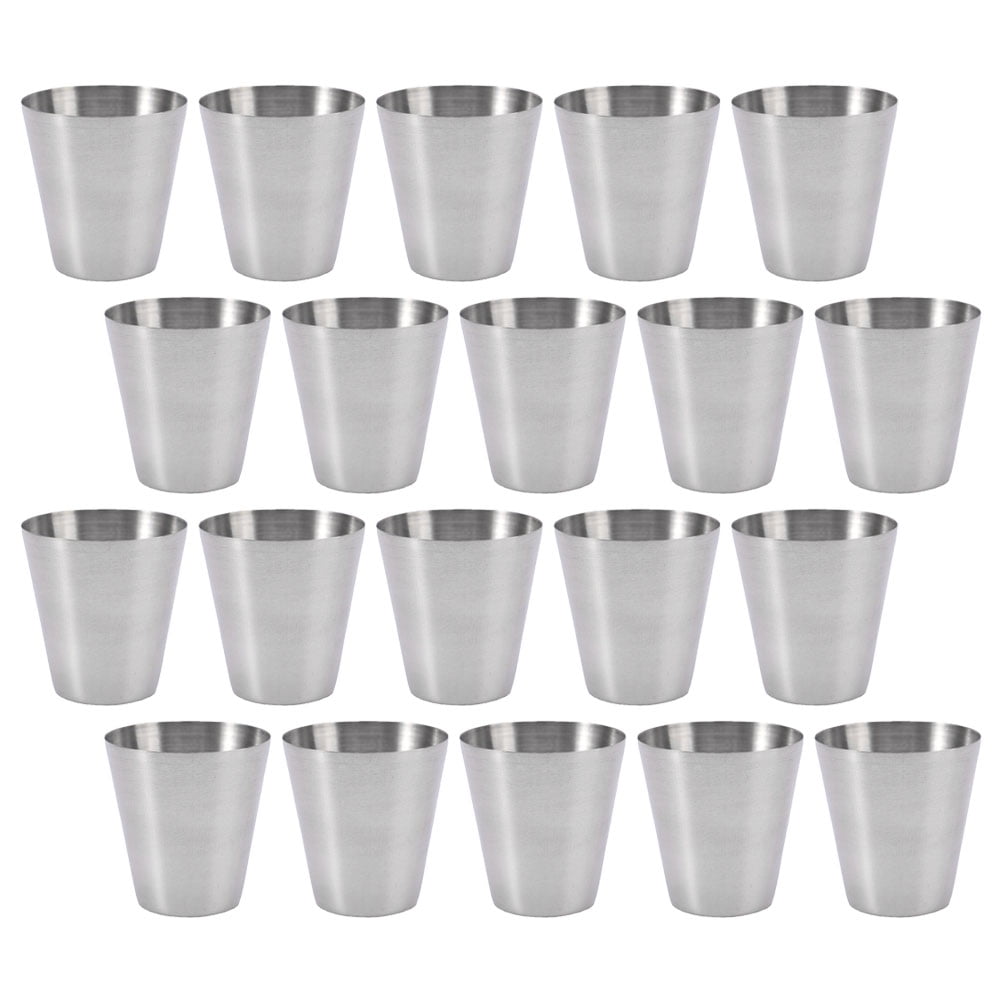 PTOOTP 20Pcs Metal Cups Stainless Drinkware Dishwasher Safe Simple ...