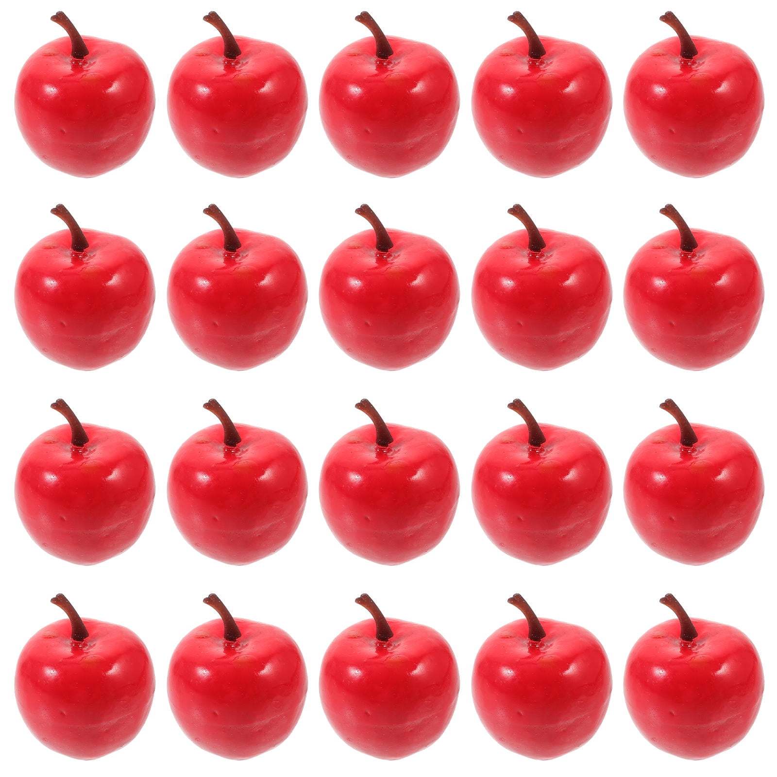 PTOOTP 20Pcs Mini Model Fruit Model Prop Red Foams Round for Dining ...