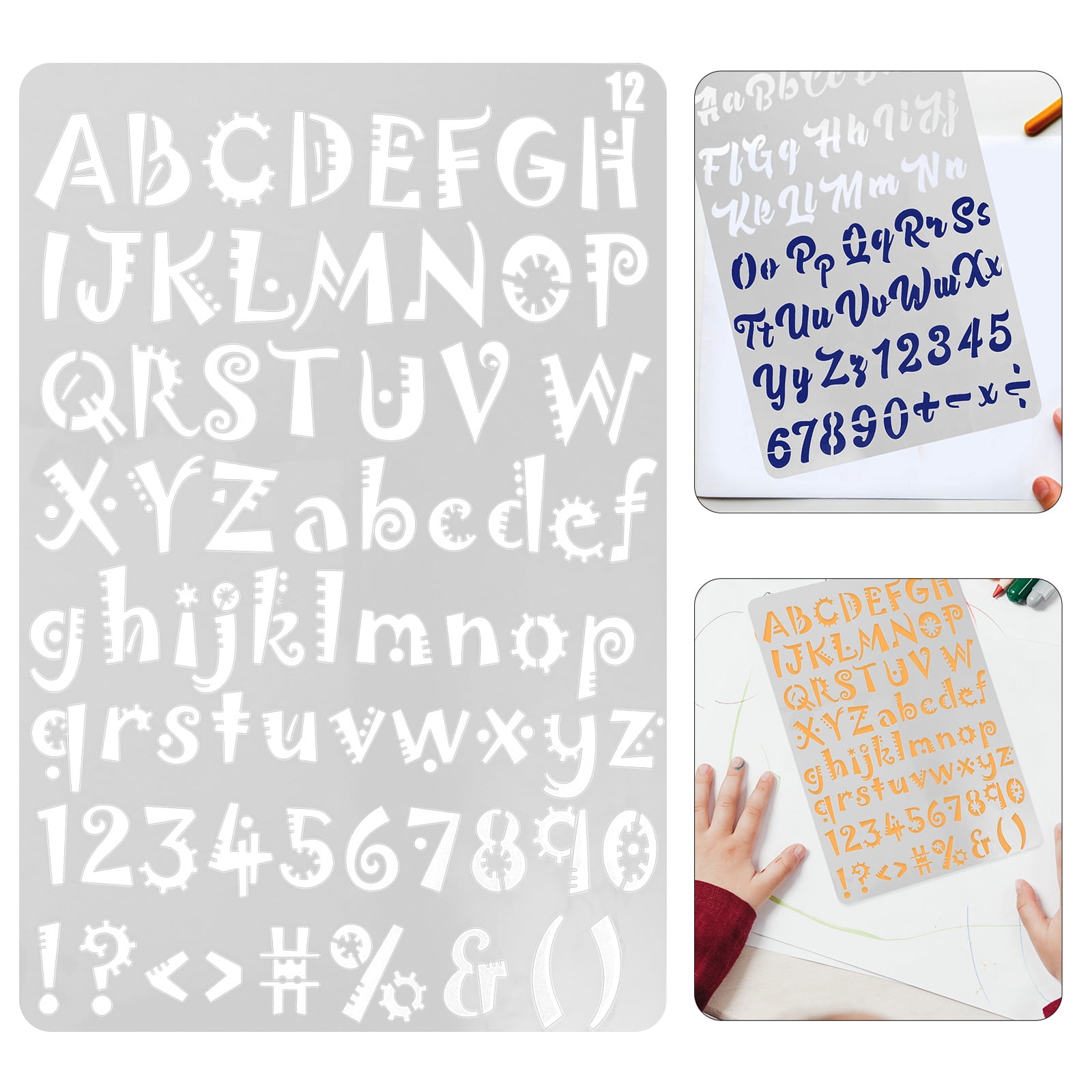 PTOOTP 20Pcs Reusable Letter Stencils Multi PET Paint Spraying Tool for ...