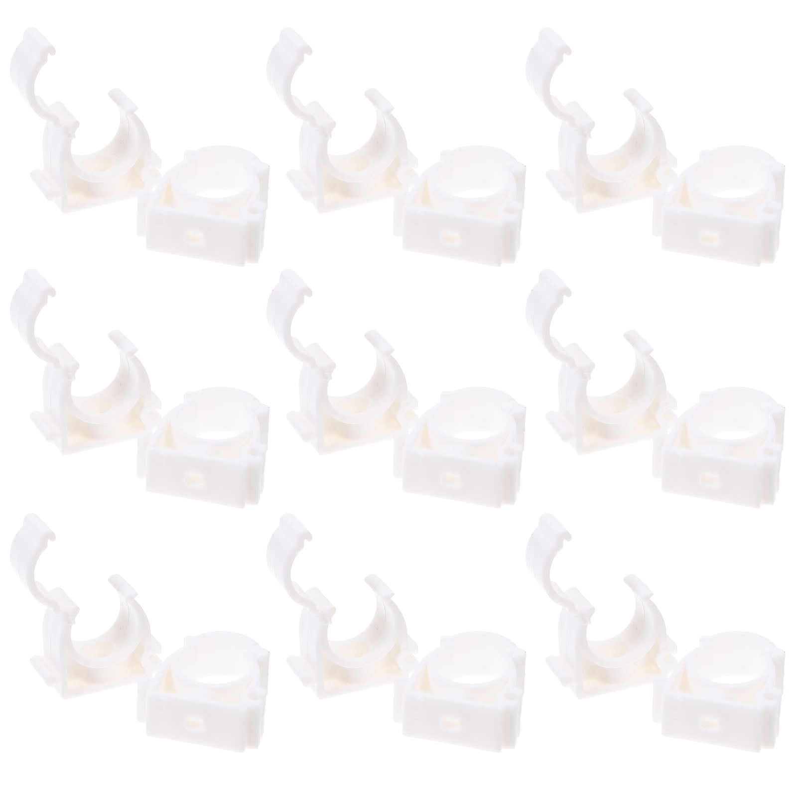PTOOTP White Plastic Tubing Clamps 20pcs for Pipes Firm Installation ...