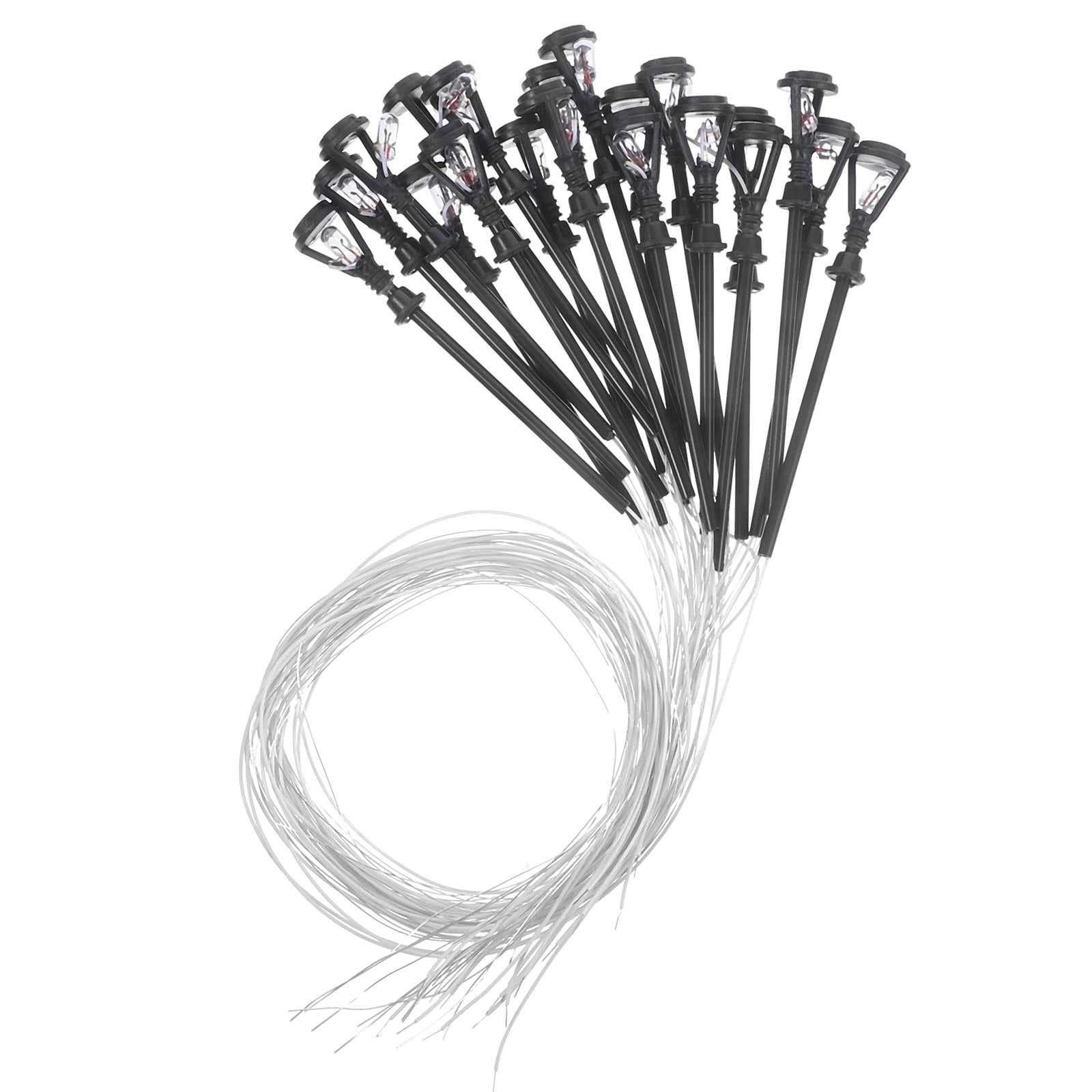 PTOOTP 20Set Mini Street Lamp for Diy in Square Shape with Metal and ...