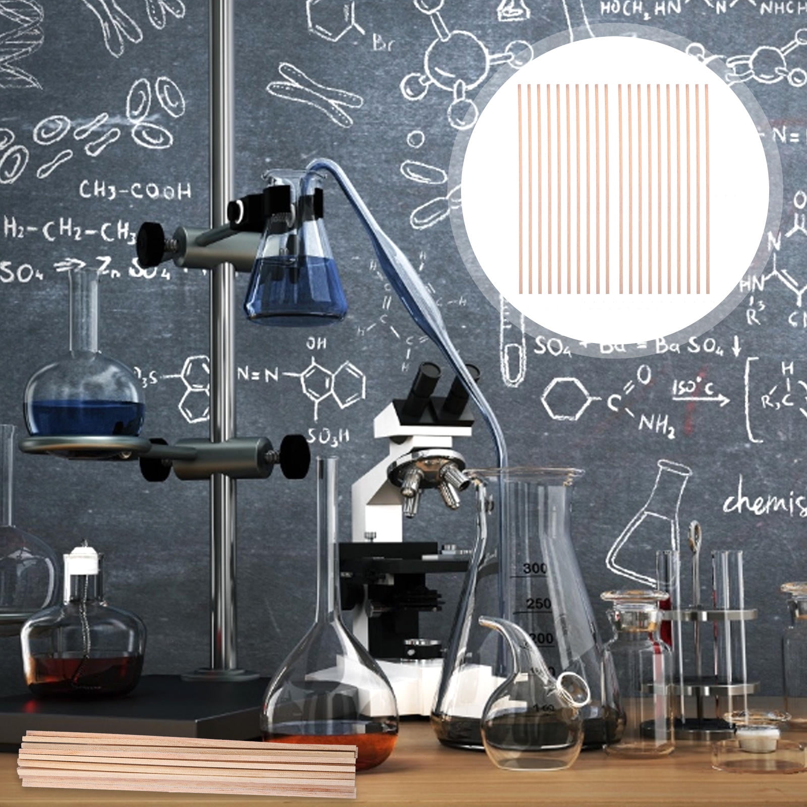 PTOOTP 20Set Woodcraft Wood Sticks Oxygen Combustion Experiment Tool ...