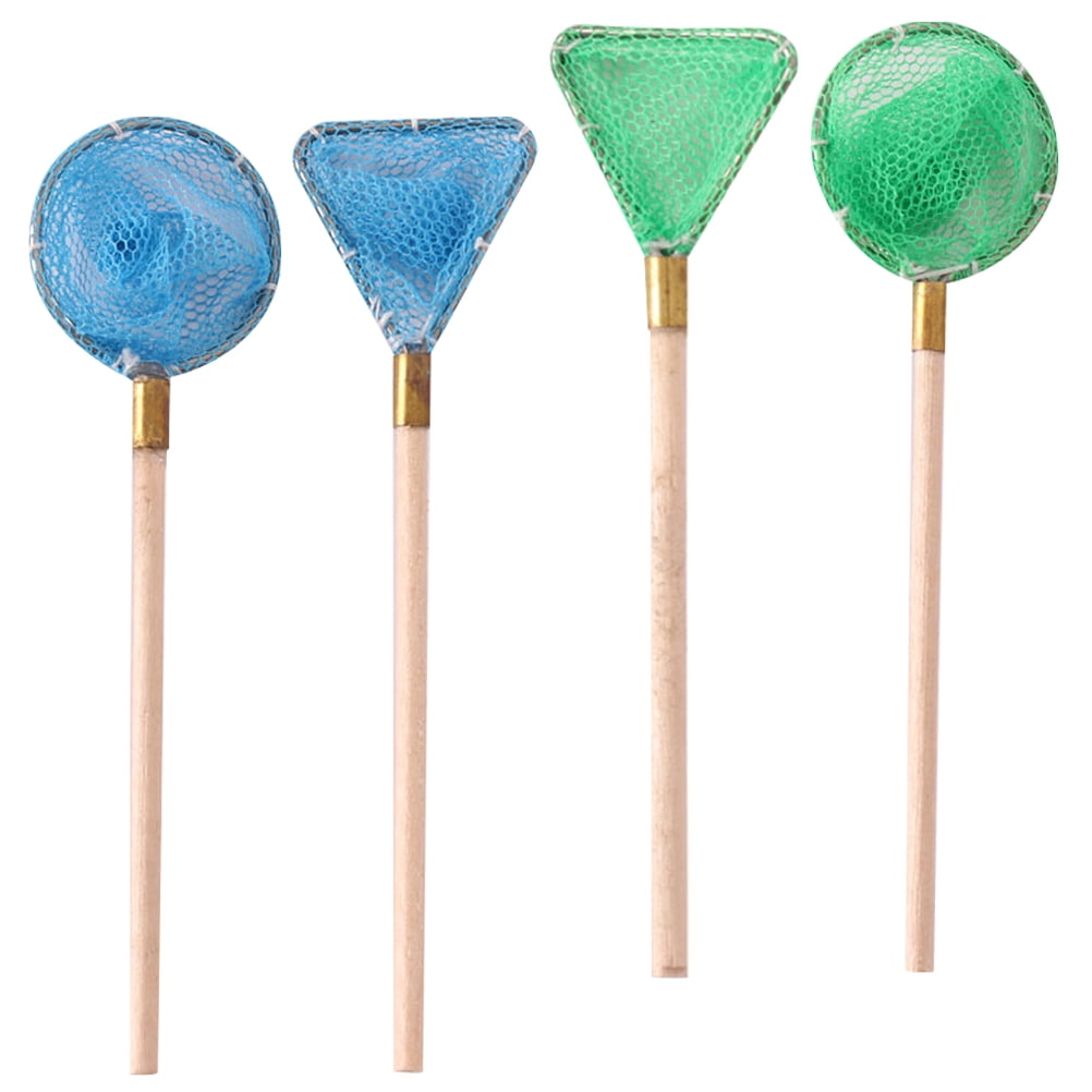 PTOOTP Miniature Fishing Net 4Pcs Assorted Color for Dollhouse Display ...
