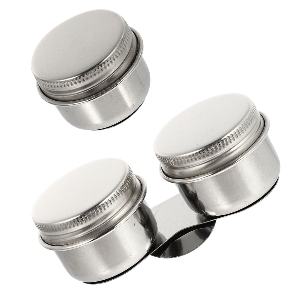 PTOOTP 2Pack Oil Cups for Artists Silver Cylindrical Color Mixing ...