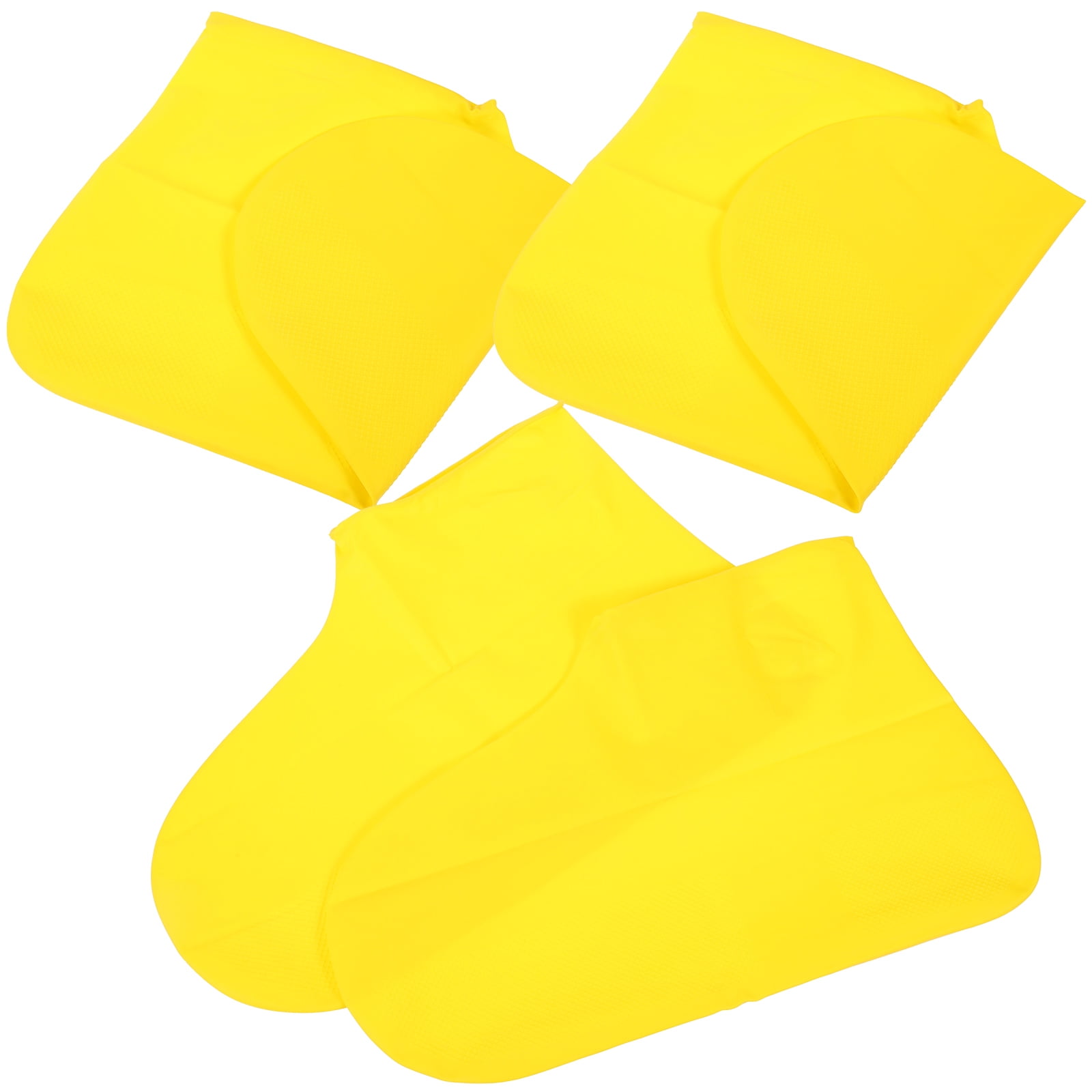 PTOOTP Non- Reusable Rainproof Boot Protectors 2 Pairs Yellow Shoe ...