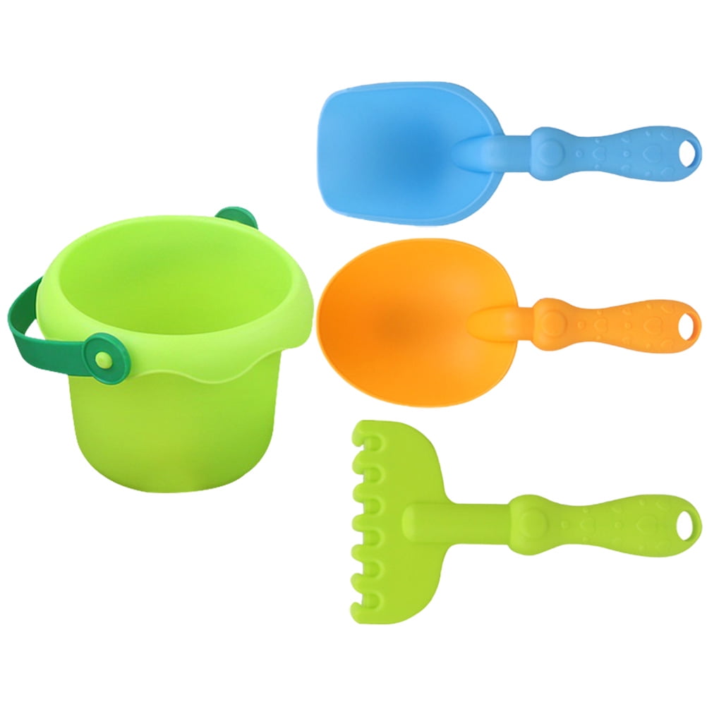 PTOOTP Kids Sand Buckets Beach Pail Bucket Plastic 1 Set Light Green ...
