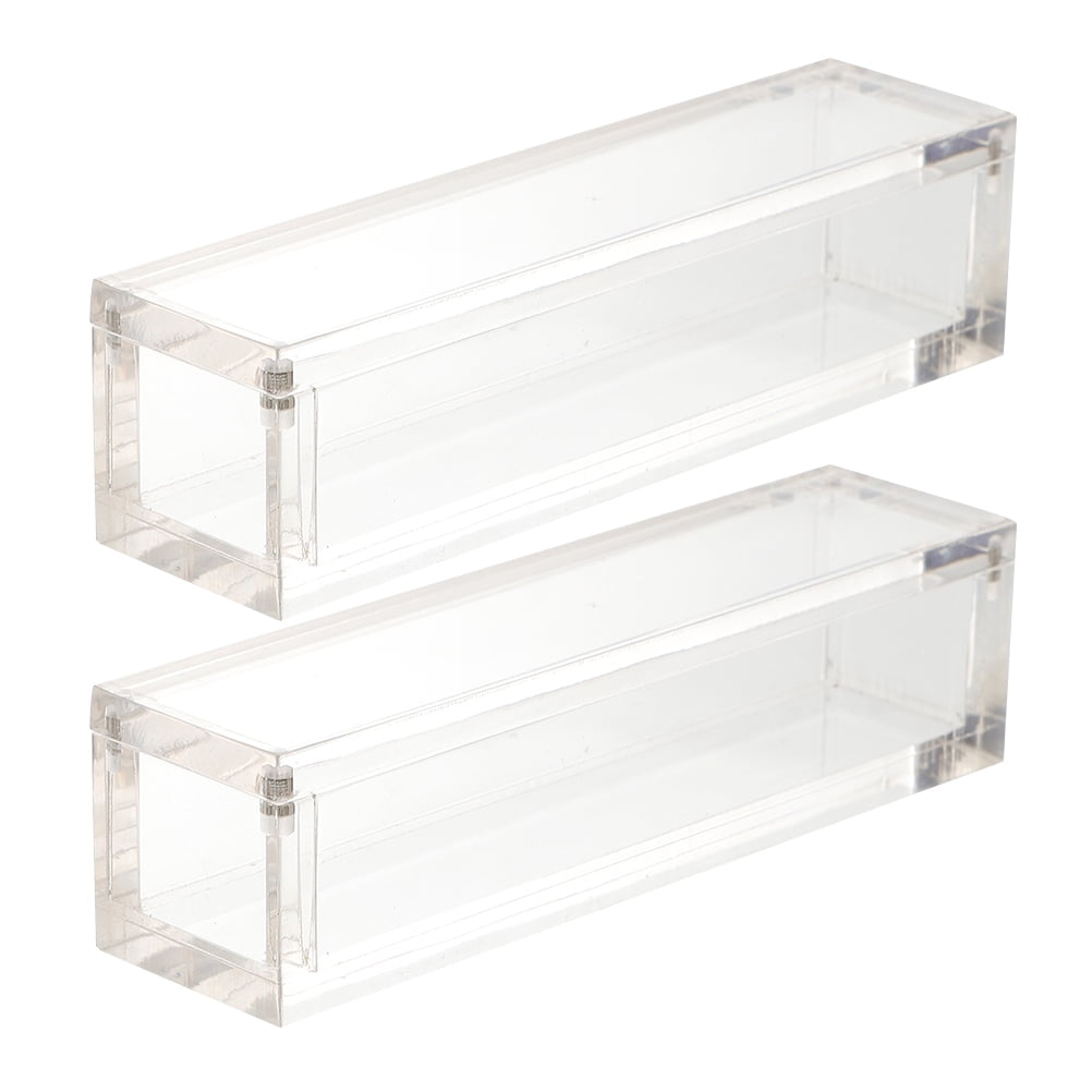 PTOOTP 2Pcs Clear Acrylic Storage Box for Transparent Display Home Use ...