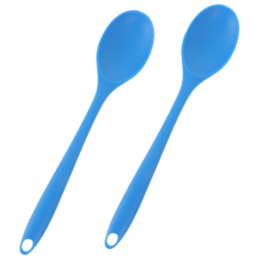 PTOOTP 2-Pack Silicone Nonstick Serving Spoons Set, Kitchen Utensils ...