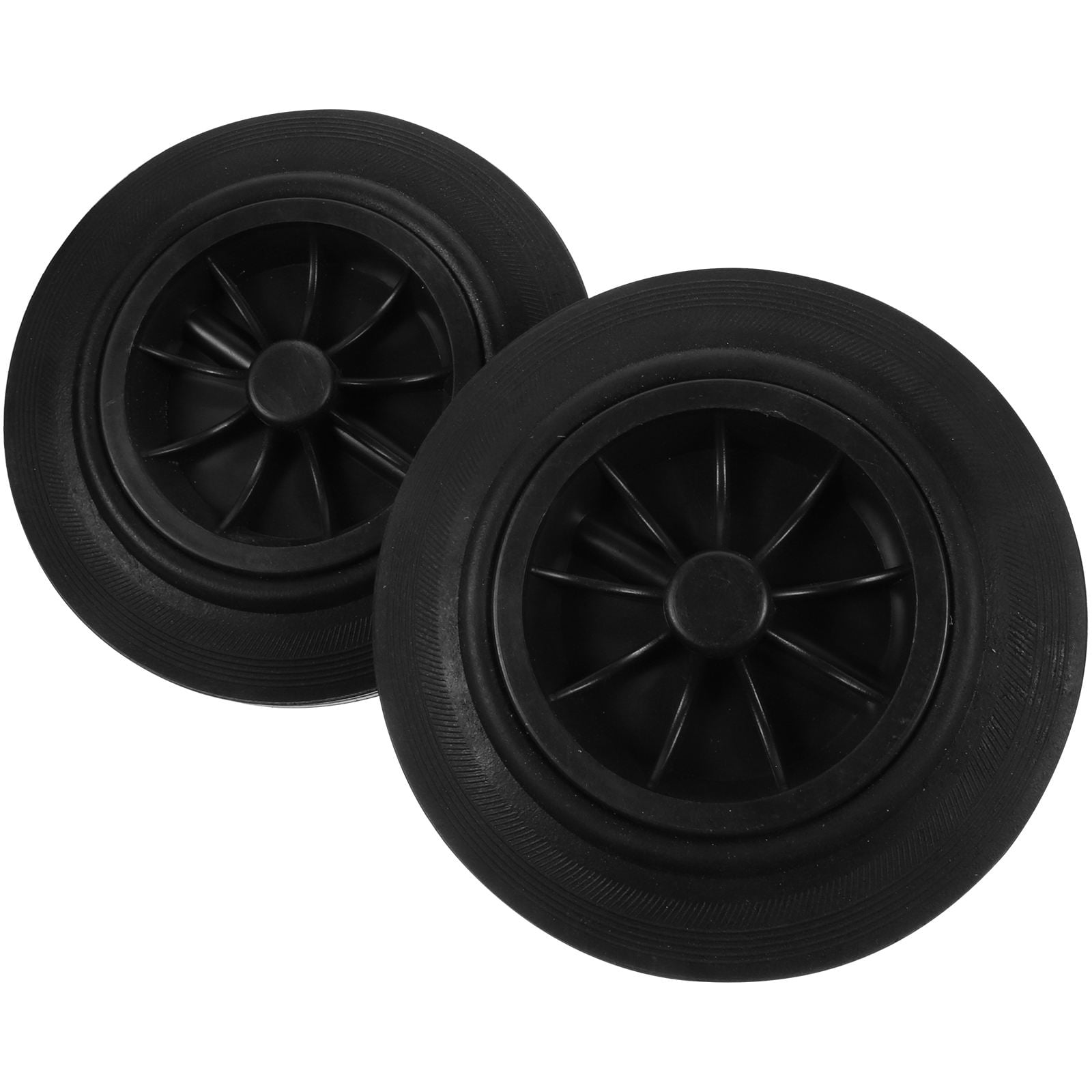 PTOOTP Noise Reduction 2Pcs Rubber Wheels for Garbage Bins Heavy Load ...