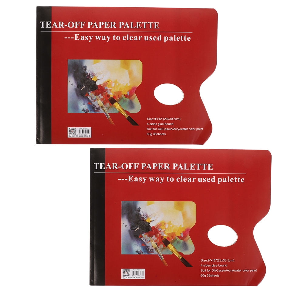 PTOOTP 2Pcs Watercolor Paper Pads Palette Paper Multi Mixing Paint ...