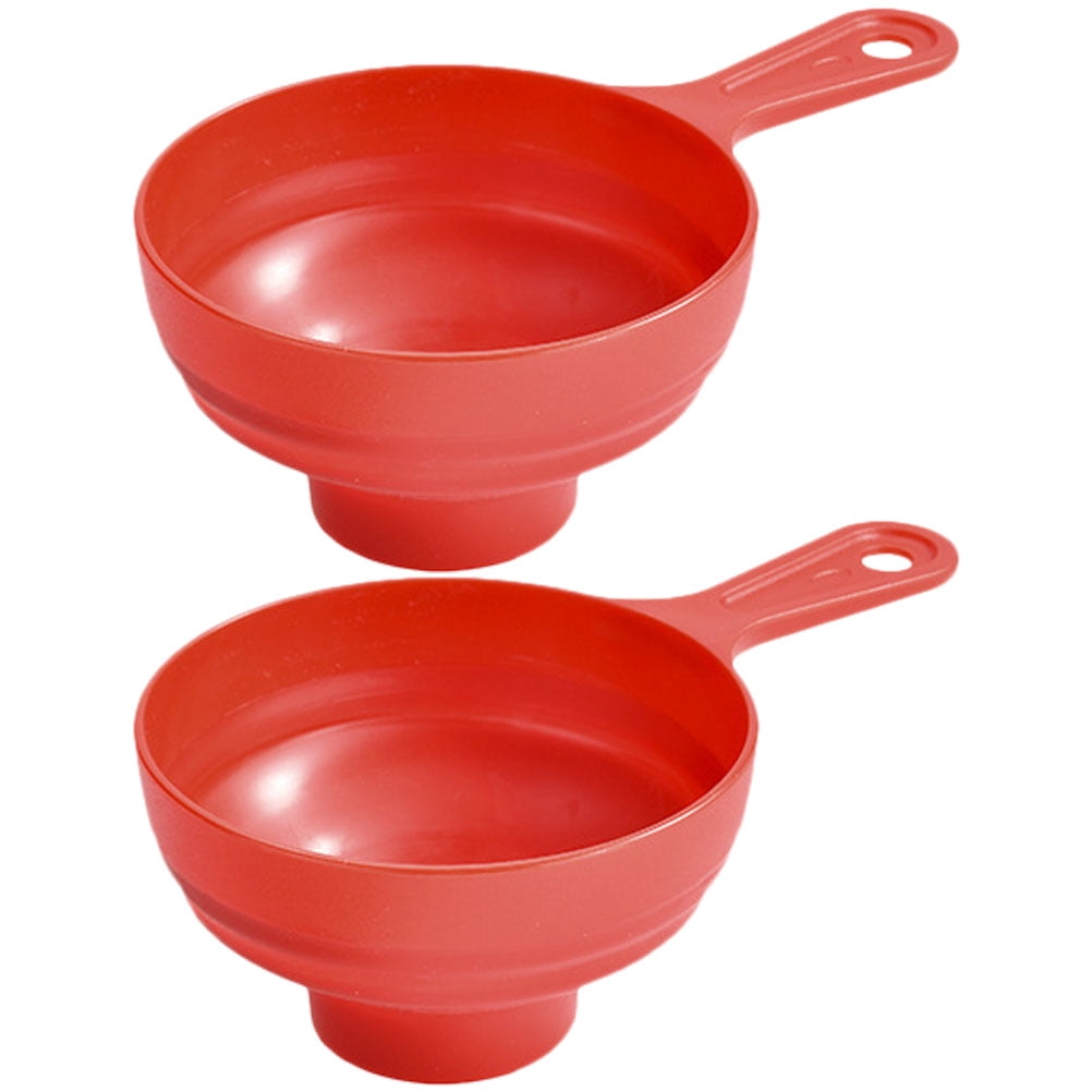 PTOOTP 2Set Jam Funnel Red Plastic for Pouring Liquids in Cooking ...