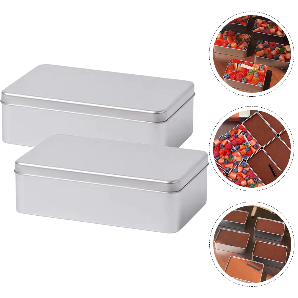 PTOOTP 2Set Metal Rectangular Baking Pans Tiramisu Box for Home Cooks ...