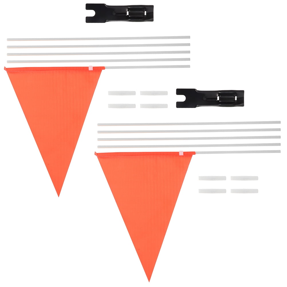 PTOOTP 2Sets ABS Plastic Bicycle Safety Flag with Pole for Safety ...