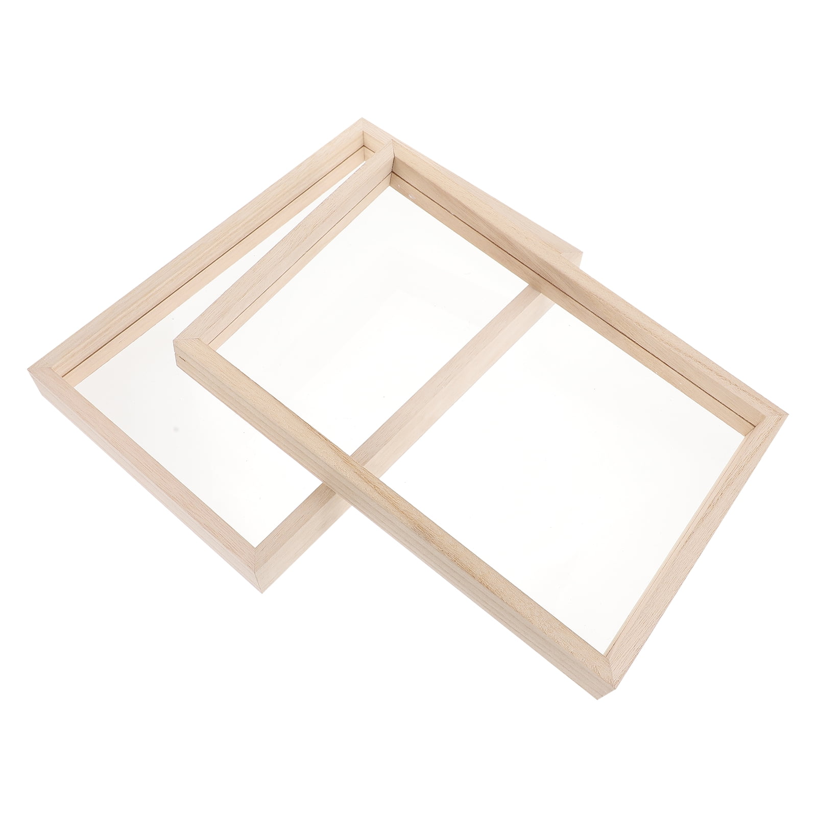 PTOOTP Brown Wooden Rectangular Picture Frames for Home Decoration 2 ...