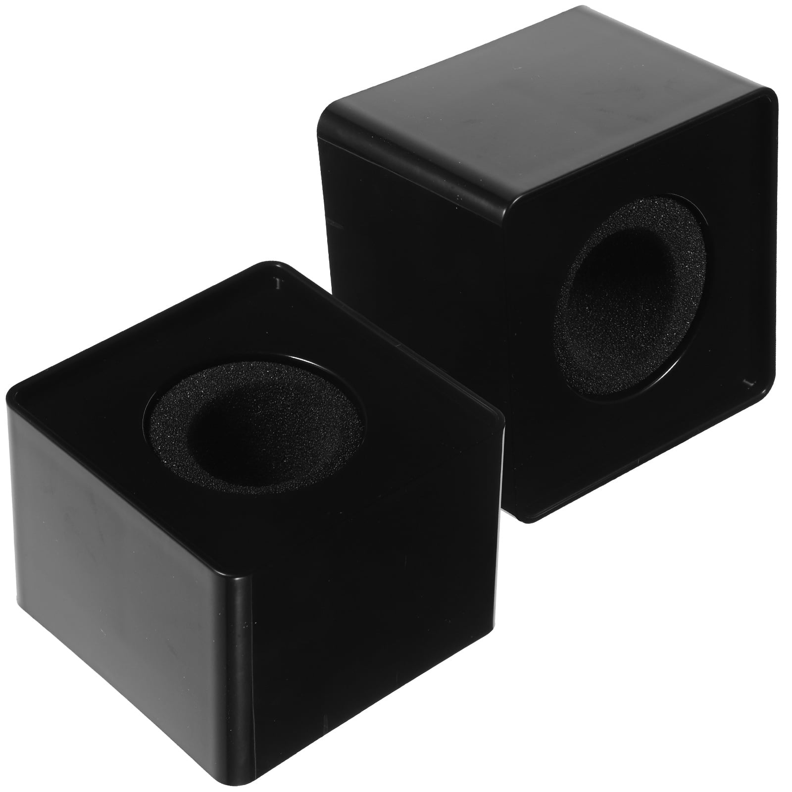 PTOOTP 2pcs Square Shaped Abs Microphone Logo Flag For Interview Mic ...