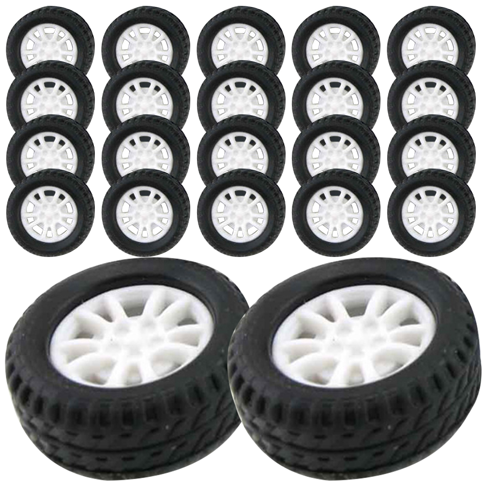 PTOOTP Educational Small Car Wheels 30Pcs Black Plastic for RC Cars ...
