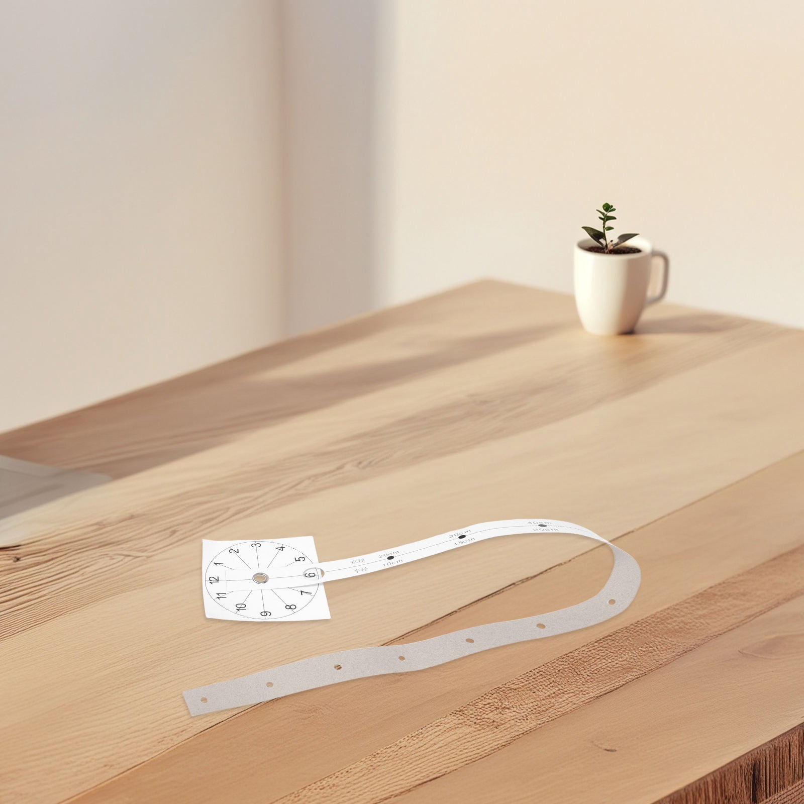 PTOOTP 3-Piece White Wall Clock Kit with Graduated Paper Scale Ruler ...
