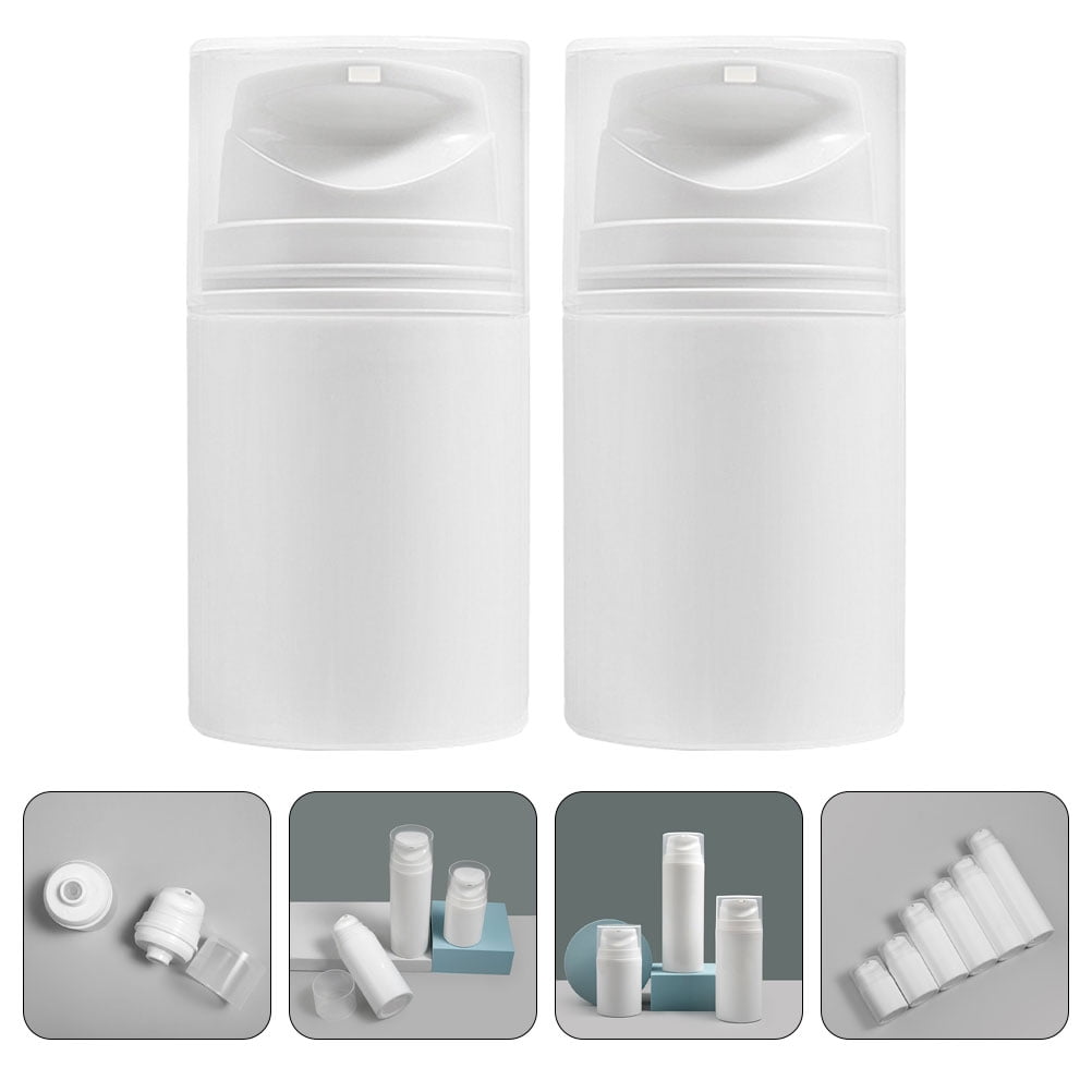 PTOOTP 3Pack Clear Bottles With Pump 12.9x4.9cm Round Shape Travel ...