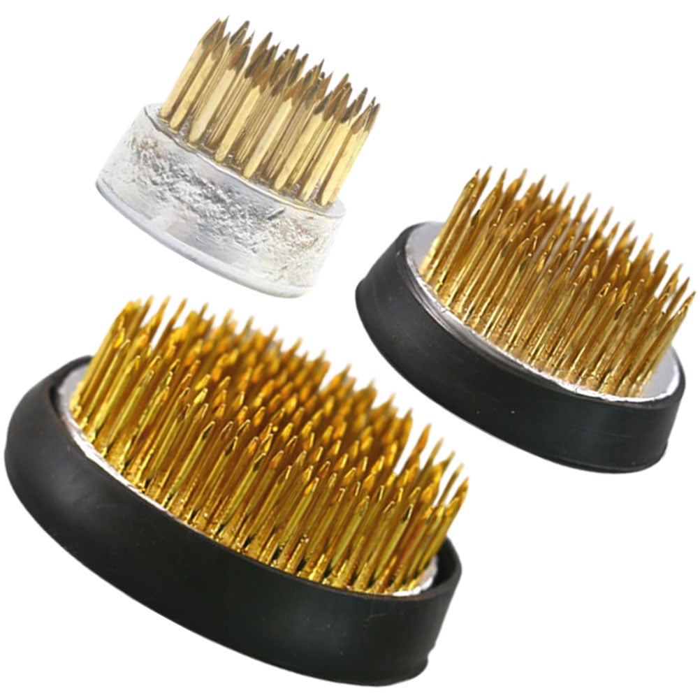 PTOOTP 3Pack Copper Pin Floral Stem Holders Assorted Colors Round Base ...