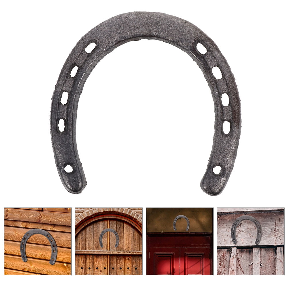 PTOOTP Rustic Horseshoe Decor 3pcs Black Iron Wall Art Housewarming ...