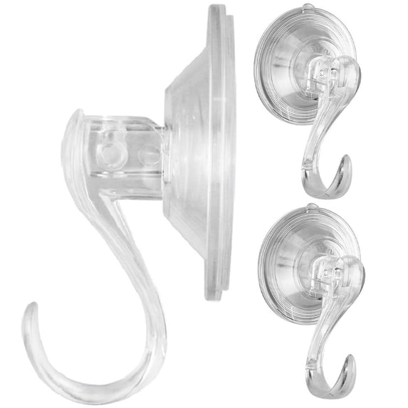 PTOOTP 3pcs Transparent Plastic Hooks for Bathroom and Kitchen Wall ...