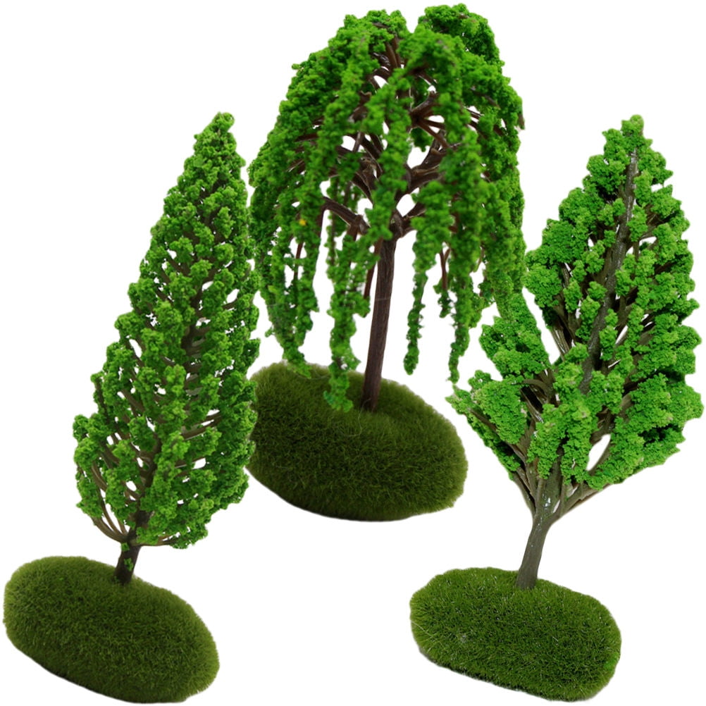 PTOOTP Mini Model Trees 3pcs Plastic for Diorama School Projects ...