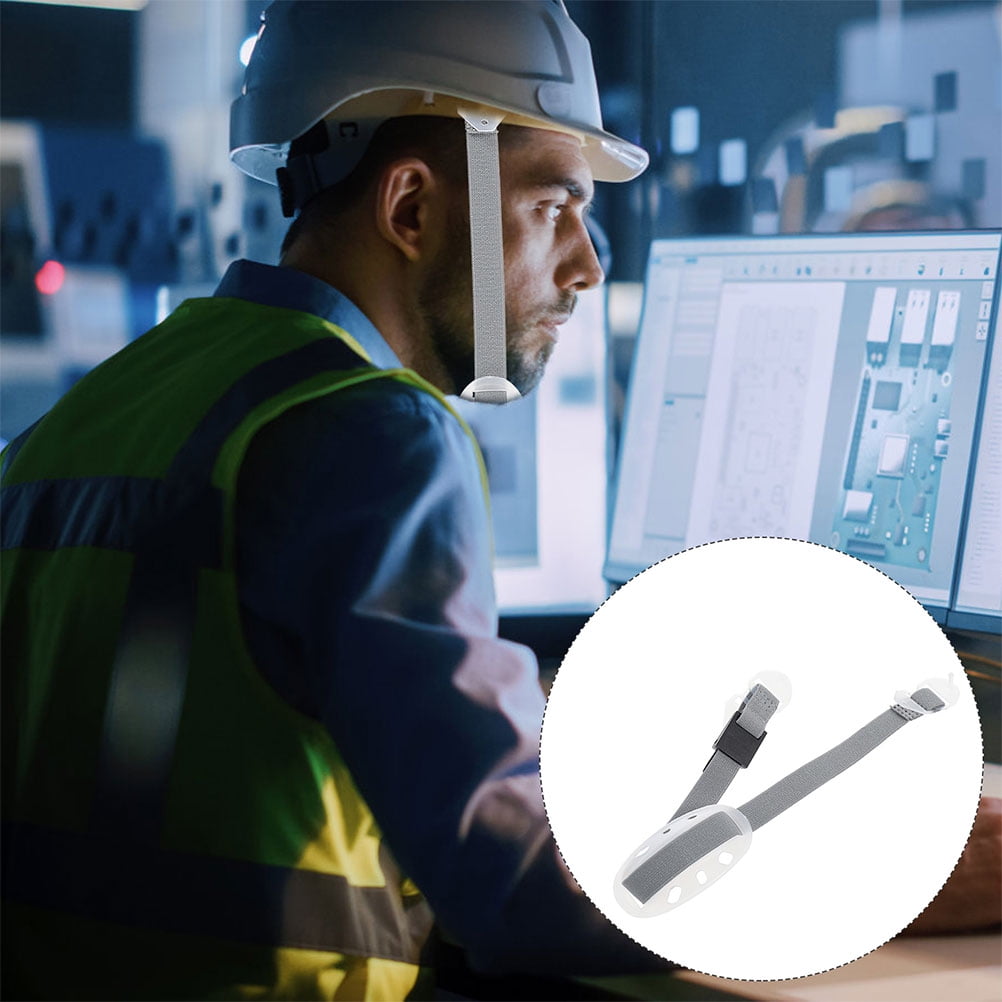 PTOOTP 3Pcs Simple Structure Grey Plastic Helmet Chin Straps for ...