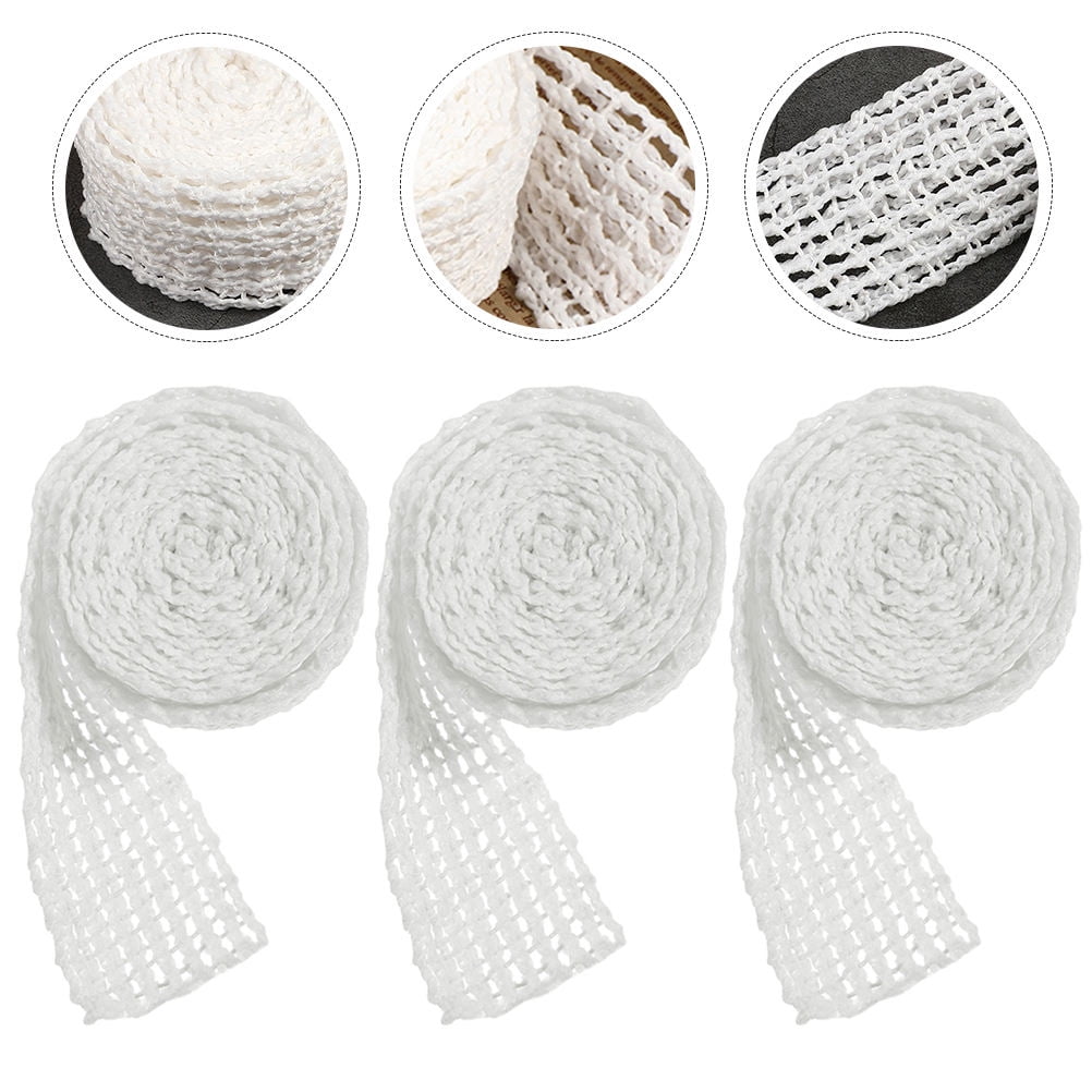 PTOOTP White Woolen Meat Netting Rolls 3-Pack Food Safe for Roasting ...