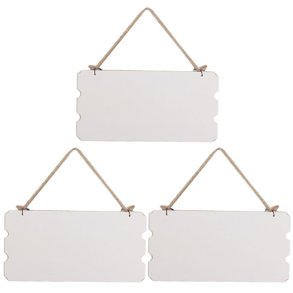 PTOOTP Unfinished Blank Wood Signs White Wood 3Pcs - Walmart.com